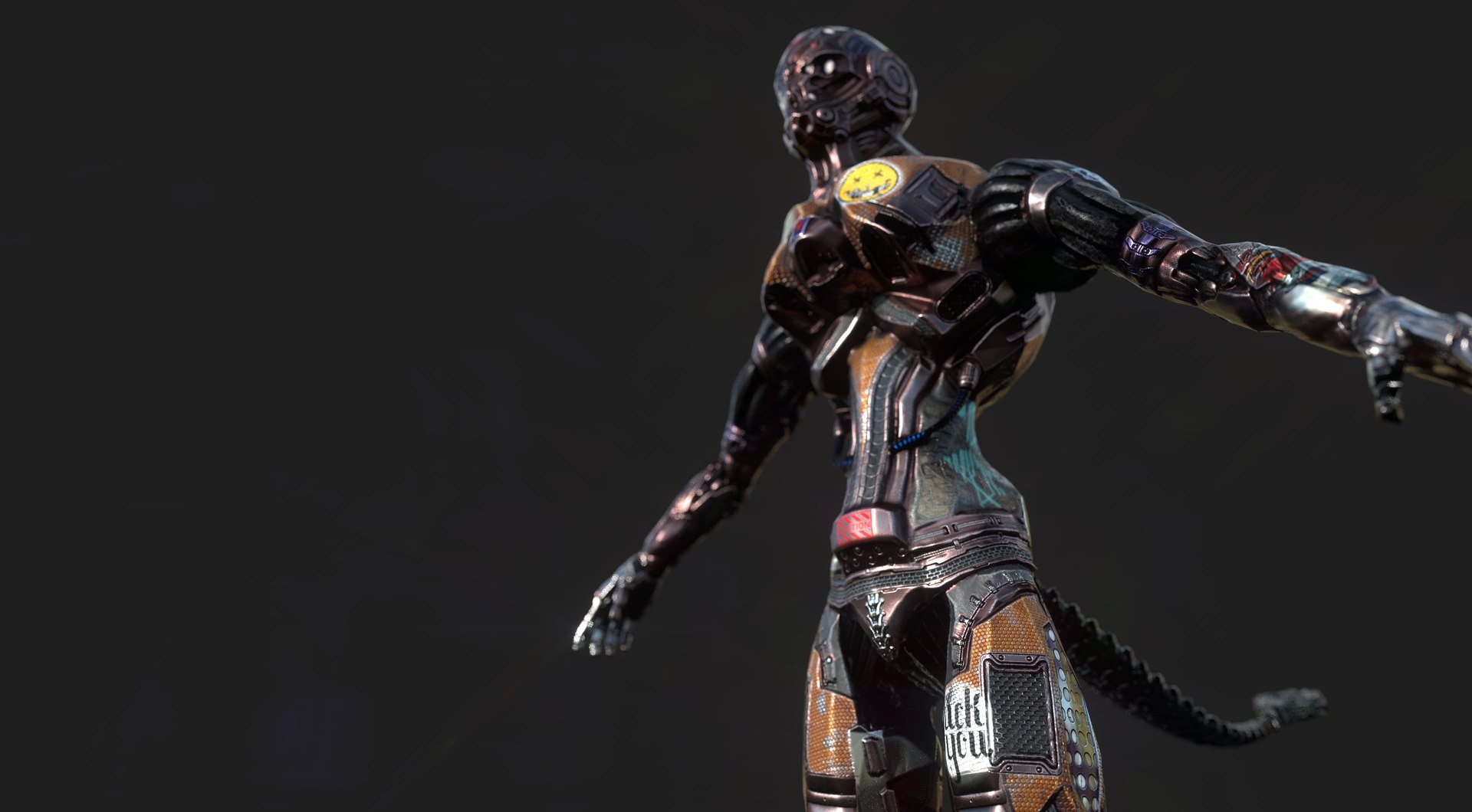 3D Cyborg Pbr - Model - TurboSquid 1441461
