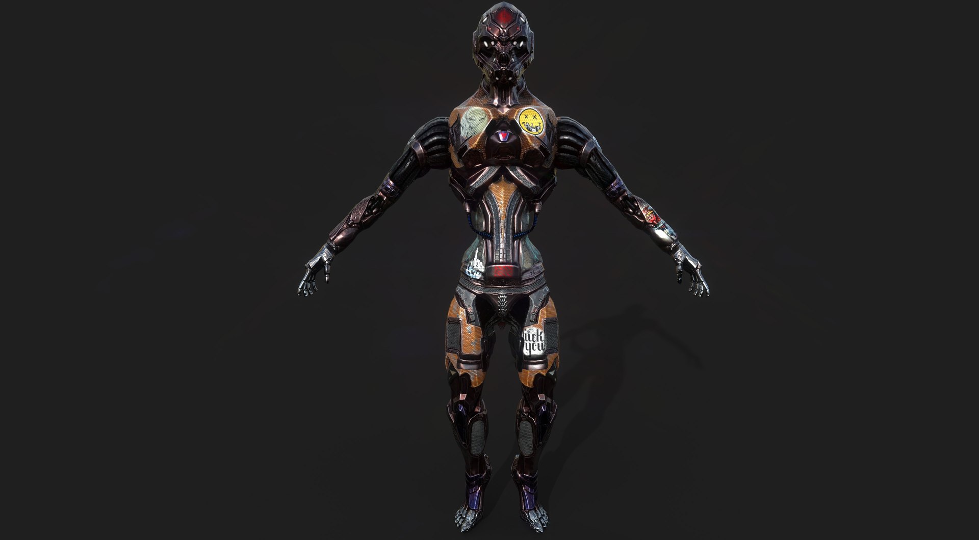 3D Cyborg Pbr - Model - TurboSquid 1441461