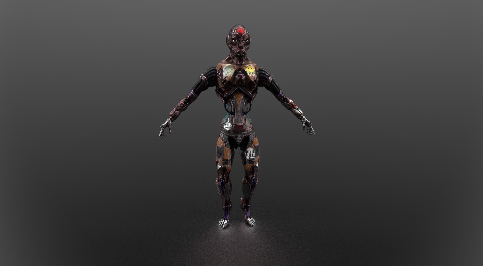 3D Cyborg Pbr - Model - TurboSquid 1441461