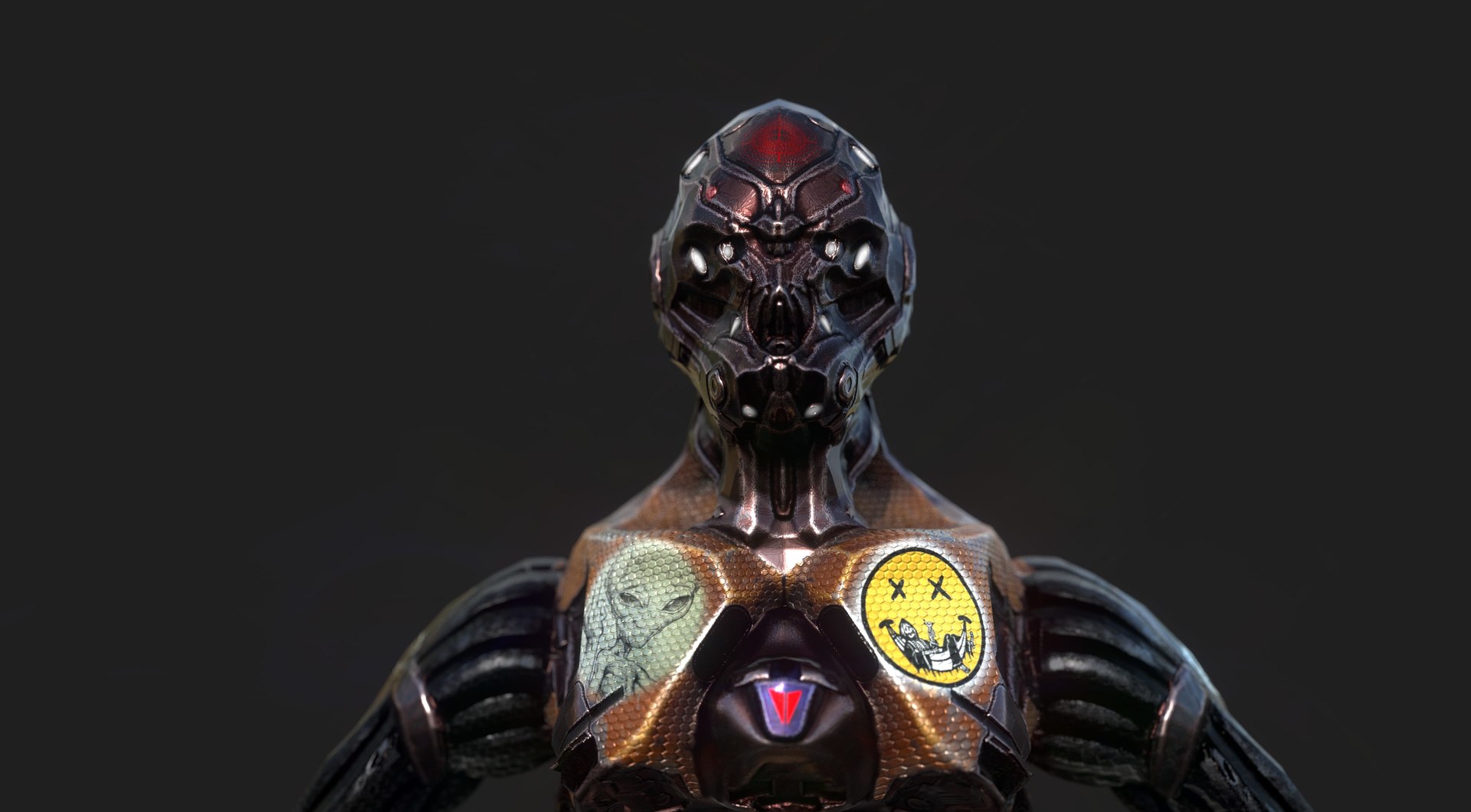 3D Cyborg Pbr - Model - TurboSquid 1441461