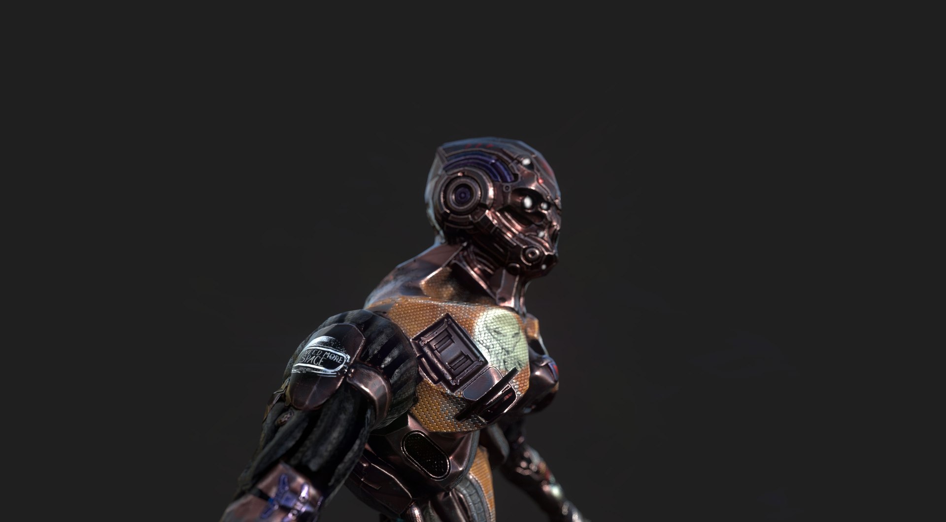 3D Cyborg Pbr - Model - TurboSquid 1441461