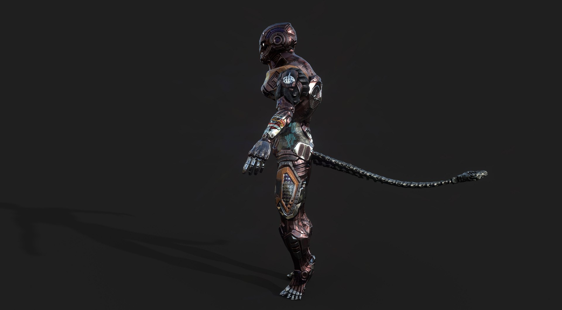 3D Cyborg Pbr - Model - TurboSquid 1441461