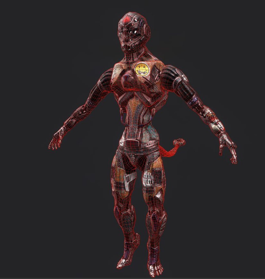 3D Cyborg Pbr - Model - TurboSquid 1441461