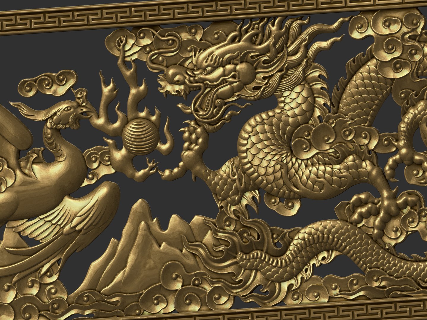 3D Model Dragon And Phoenix - TurboSquid 2037917