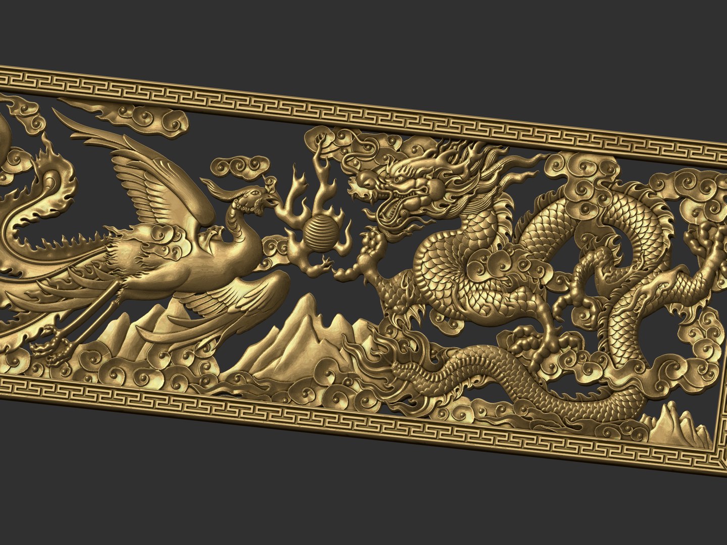 3D Model Dragon And Phoenix - TurboSquid 2037917