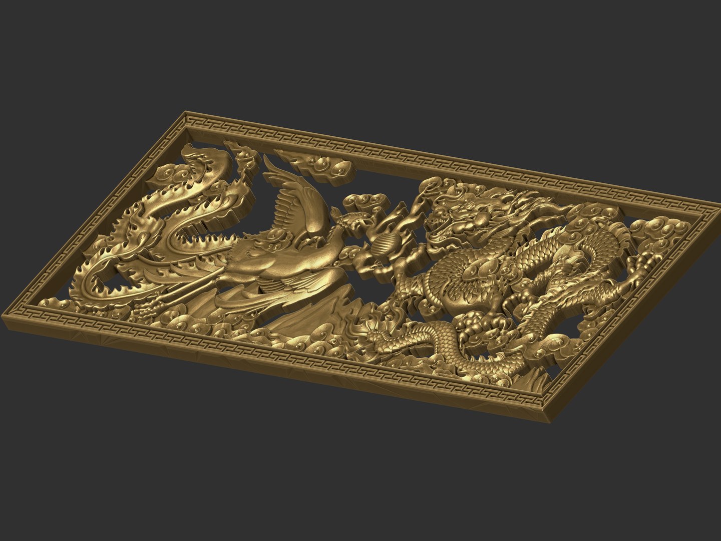 3D Model Dragon And Phoenix - TurboSquid 2037917