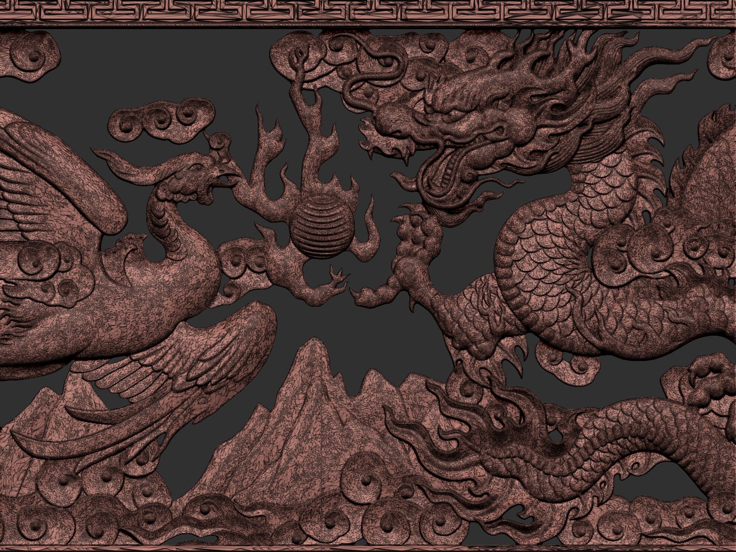 3D Model Dragon And Phoenix - TurboSquid 2037917