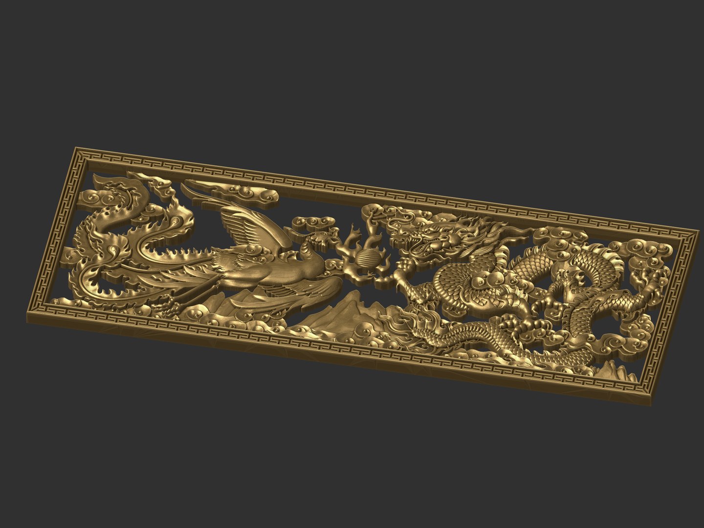 3D Model Dragon And Phoenix - TurboSquid 2037917