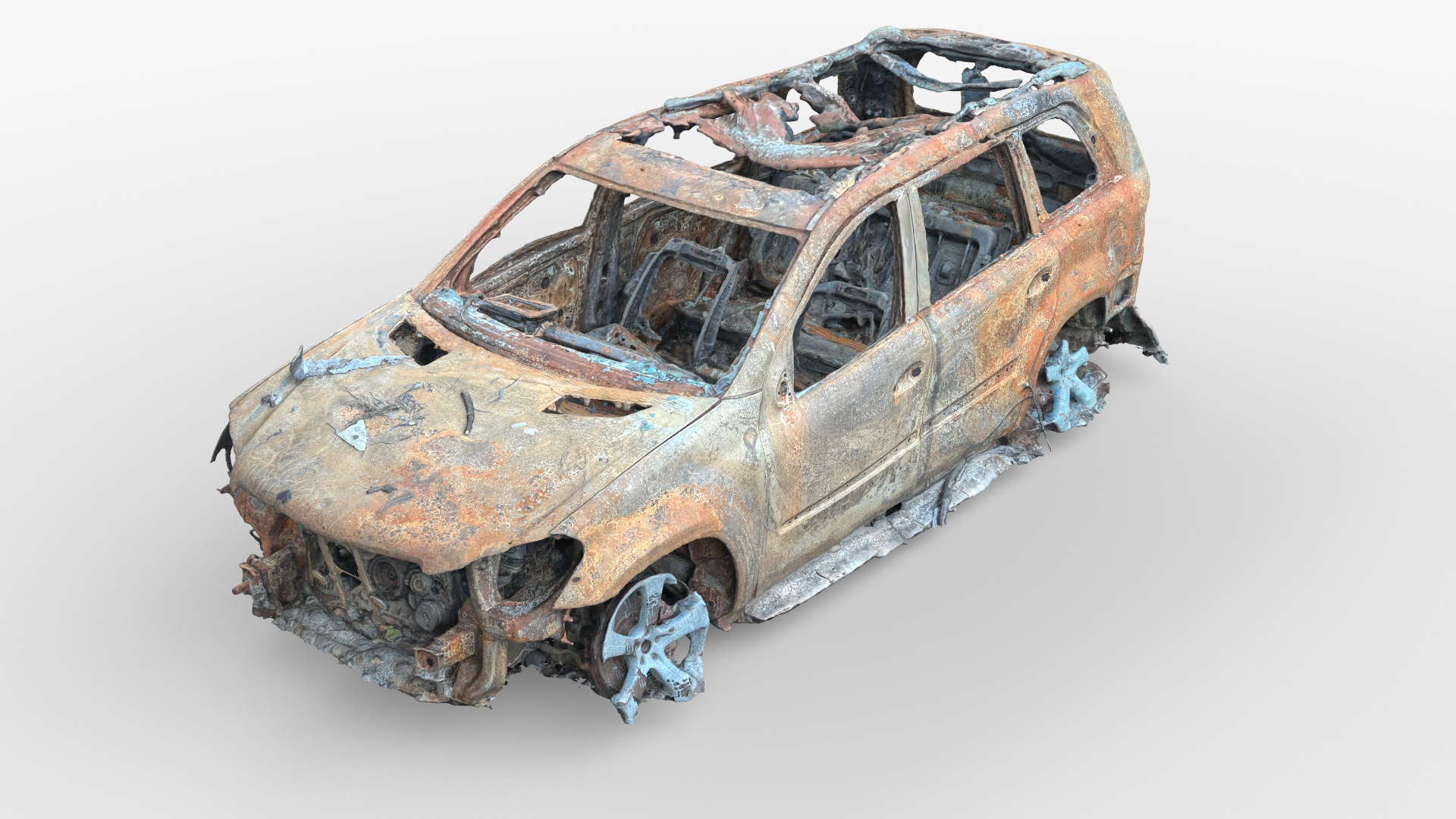 Burned Car Wreck 11 Model - TurboSquid 2121610