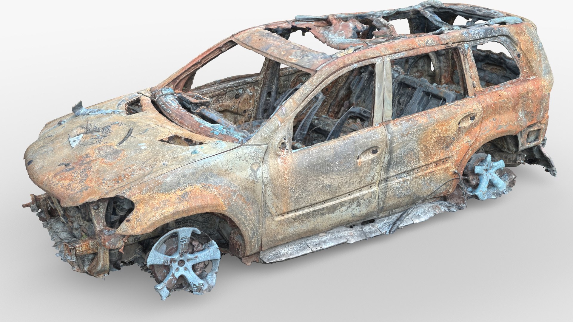 Burned Car Wreck 11 Model - TurboSquid 2121610