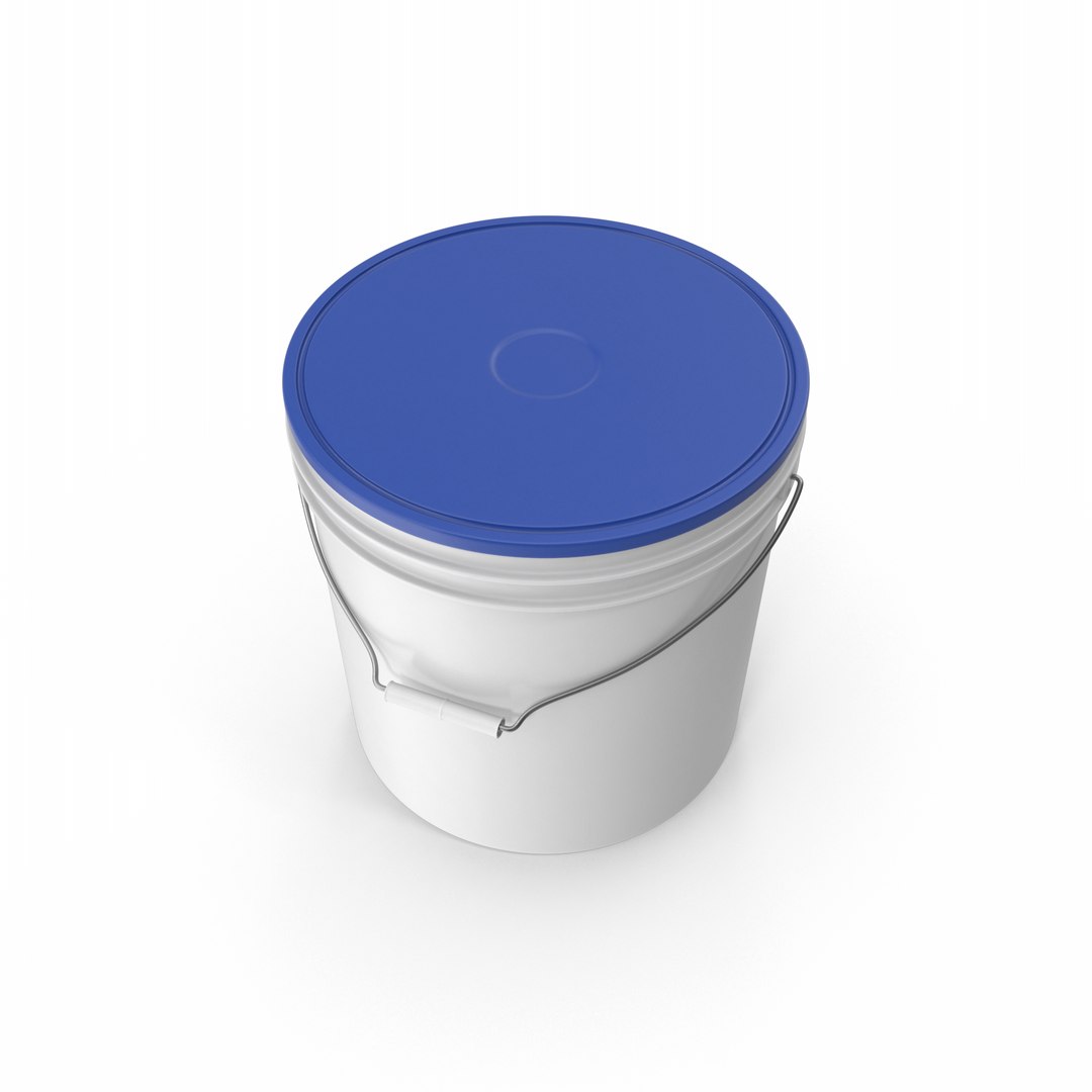 3D Blue Paint Plastic Bucket Model - TurboSquid 2135666