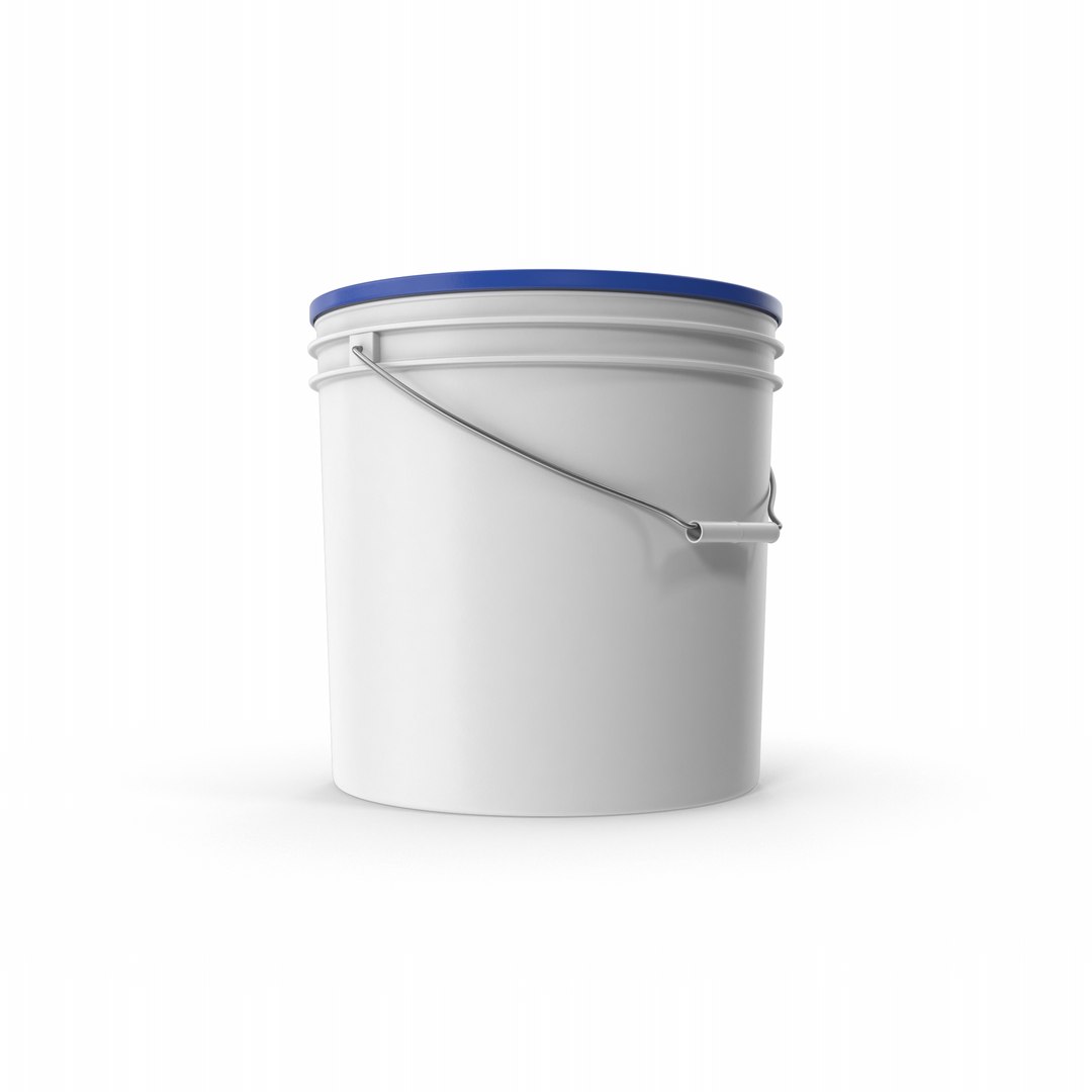 3D Blue Paint Plastic Bucket Model - TurboSquid 2135666