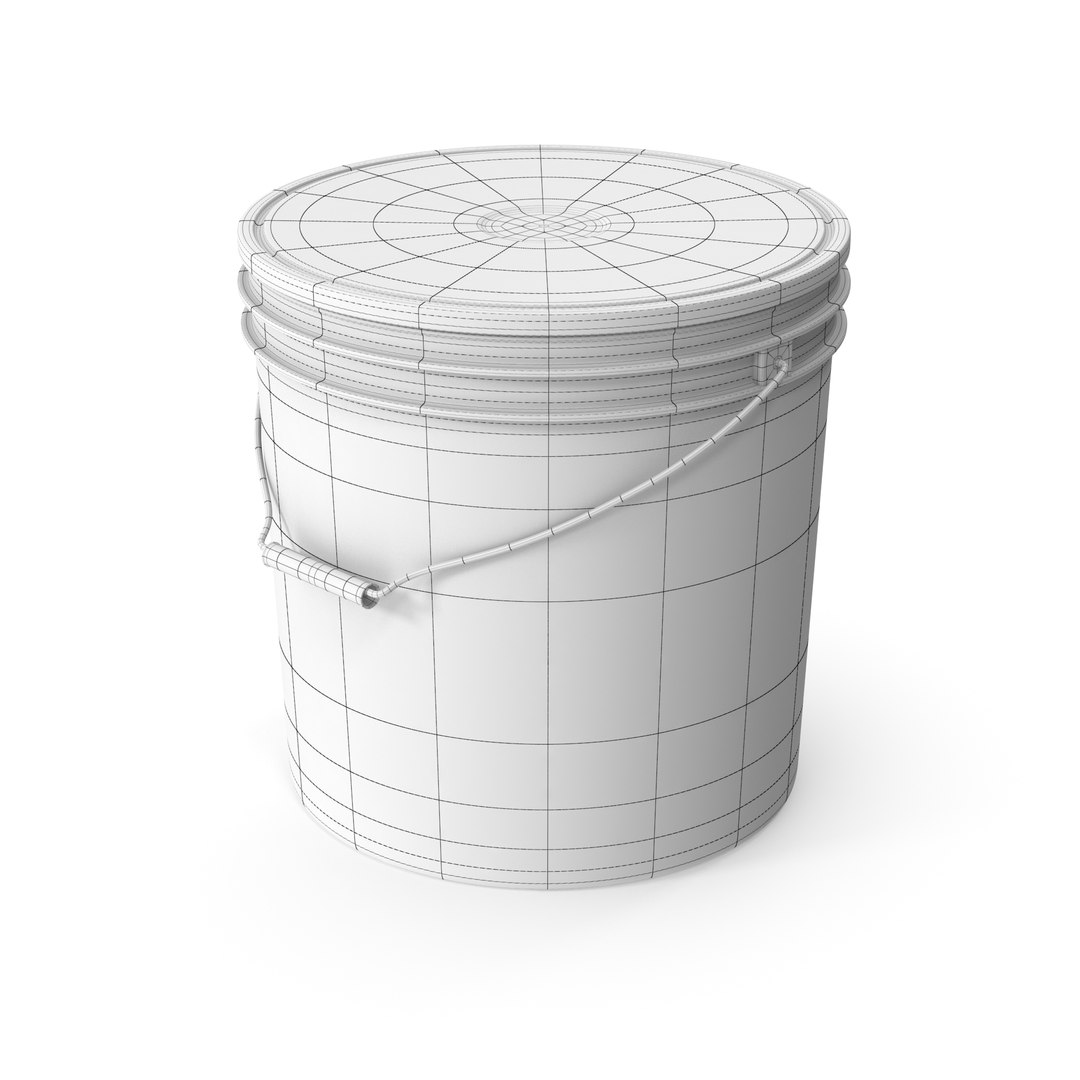 3D Blue Paint Plastic Bucket Model - TurboSquid 2135666