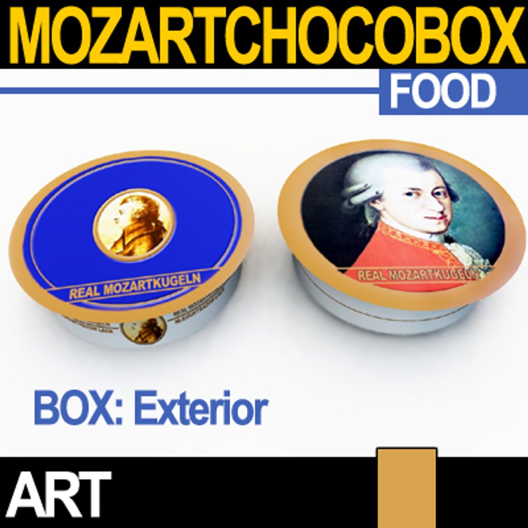 3d Model Mozart Chocolate Balls Boxes
