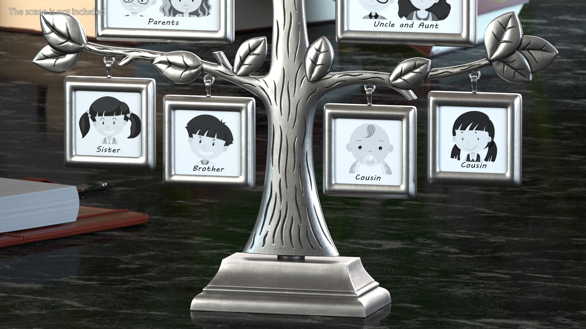 3D Model Silver Family Tree Picture Frame - TurboSquid 1969603