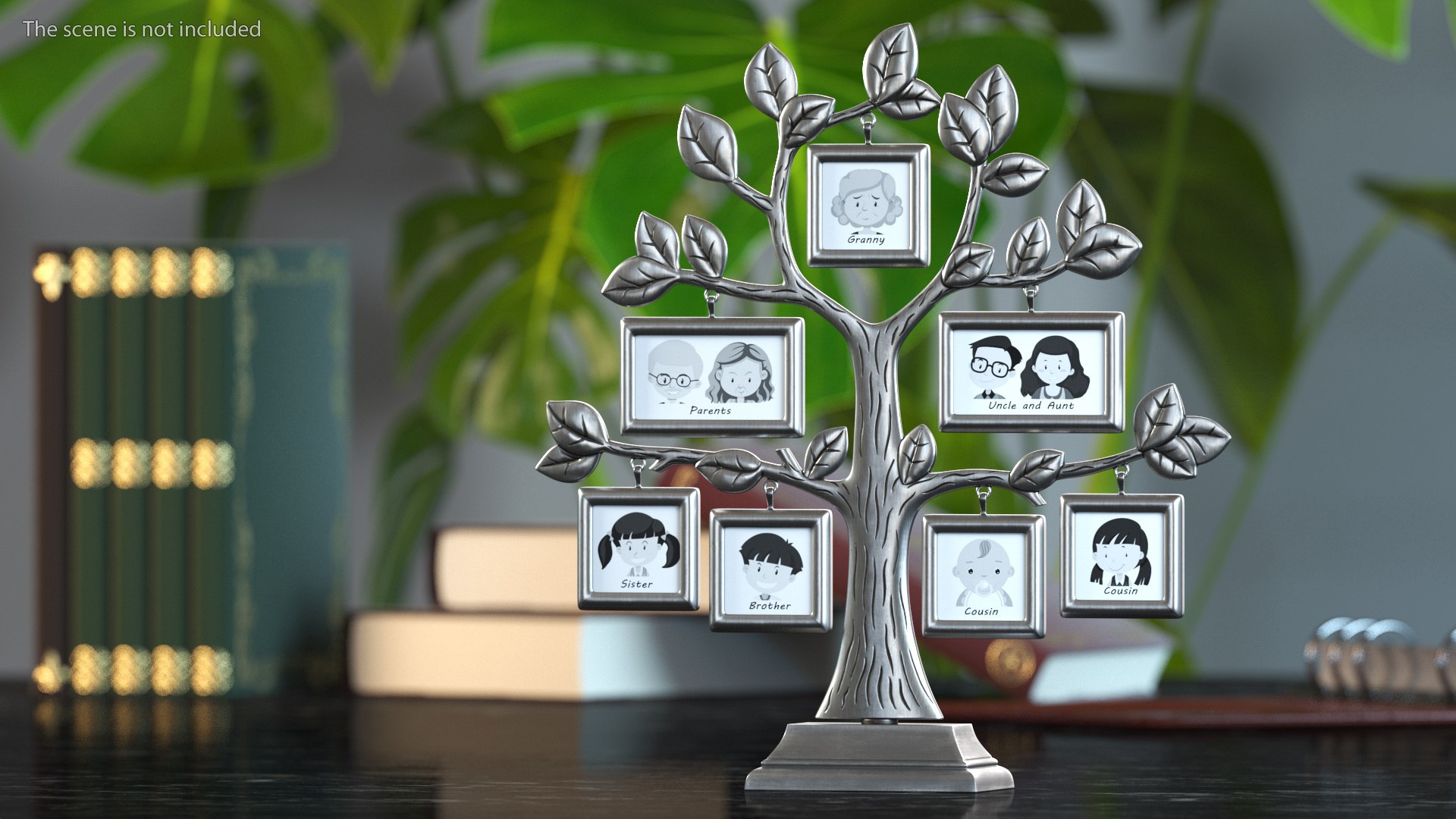 3D Model Silver Family Tree Picture Frame - TurboSquid 1969603