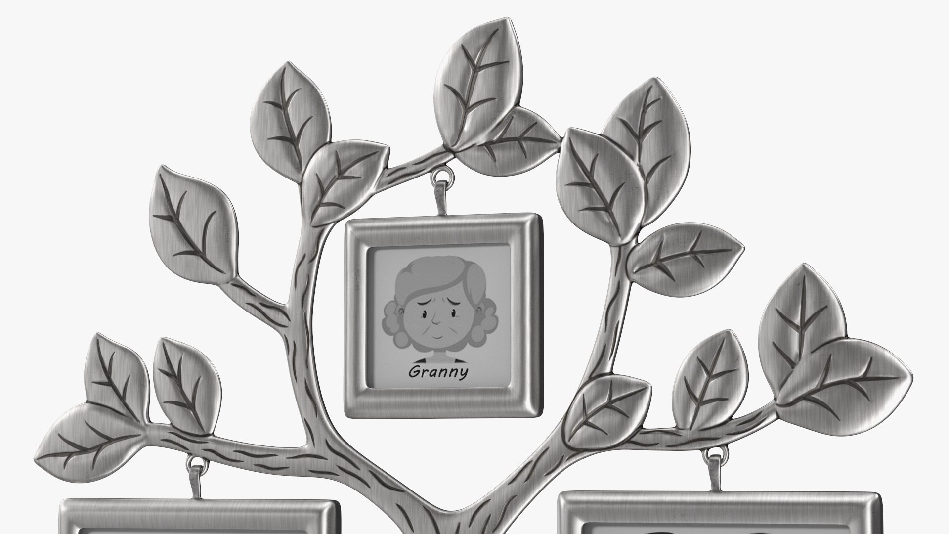 3D Model Silver Family Tree Picture Frame - TurboSquid 1969603