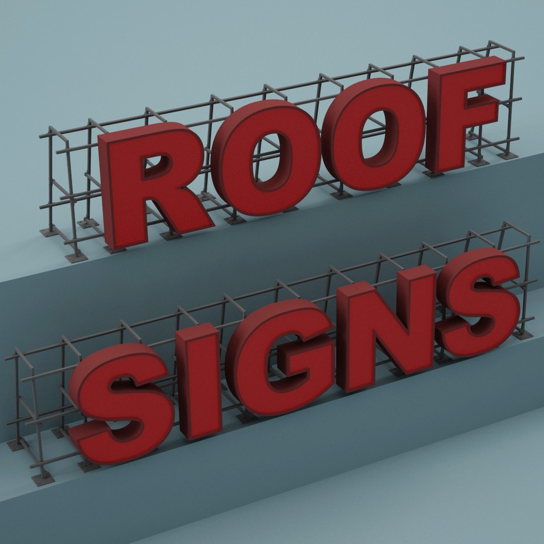 3d Roof Sign
