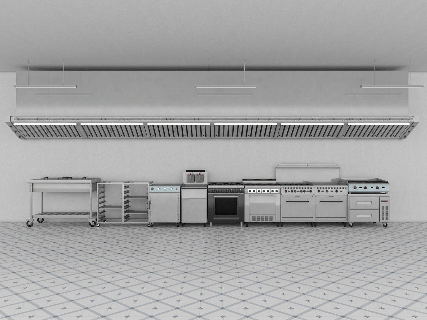 Commercial Kitchen 3D Model - TurboSquid 2091019