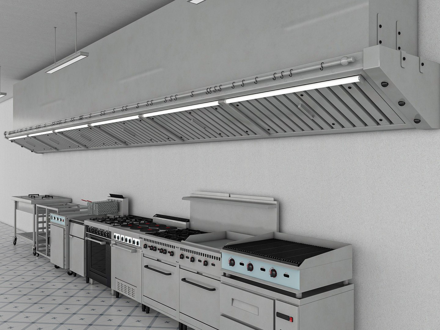Commercial Kitchen 3D Model - TurboSquid 2091019