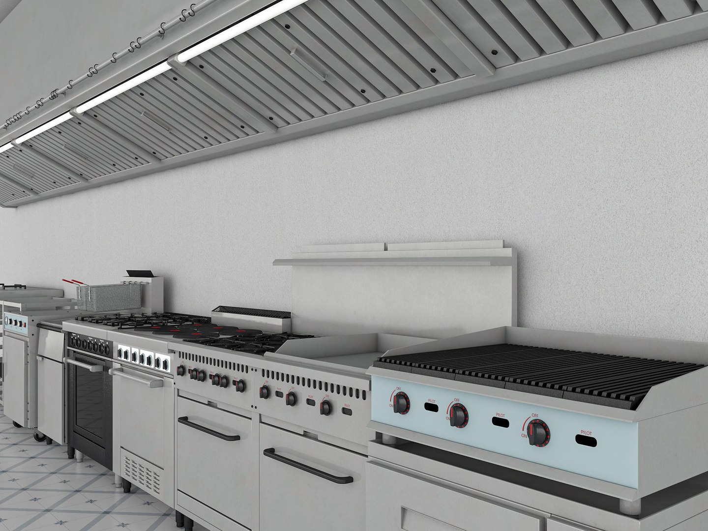 Commercial Kitchen 3D Model - TurboSquid 2091019