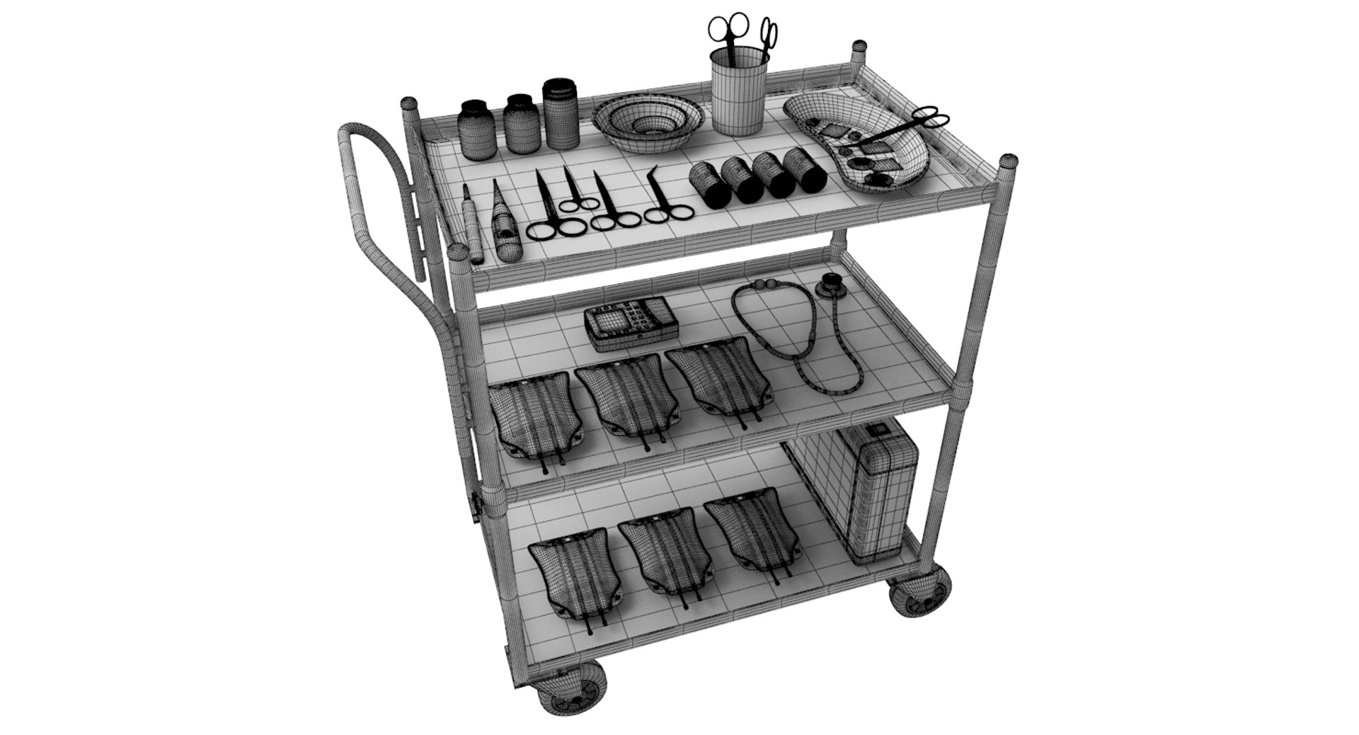 3D Medical Cart - TurboSquid 1432008