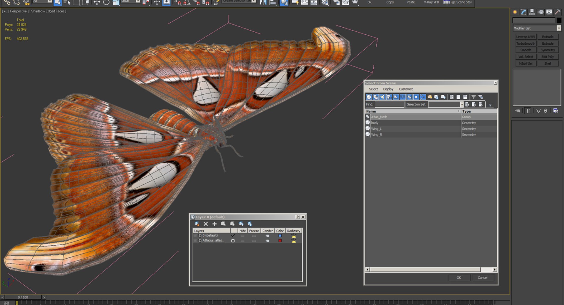 Atlas Moth 3D Model - TurboSquid 1191769