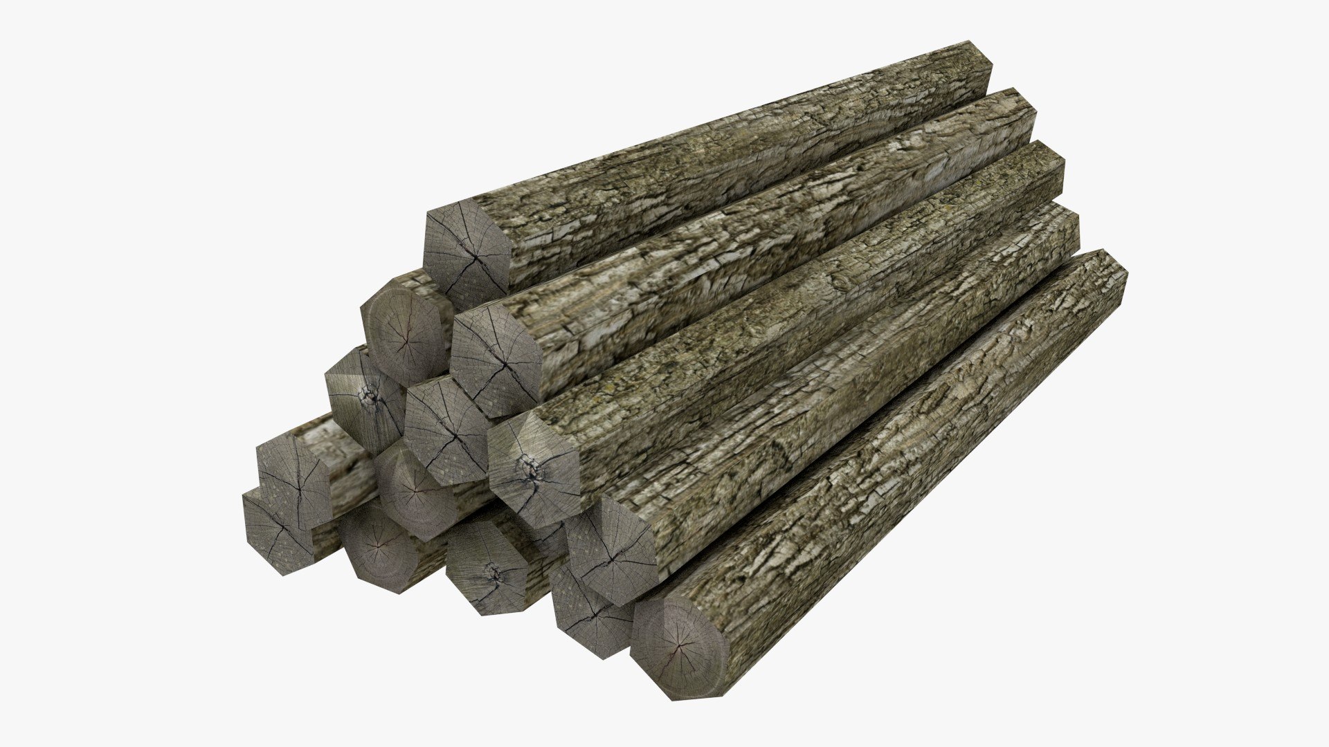 Wooden Logs 3d Model
