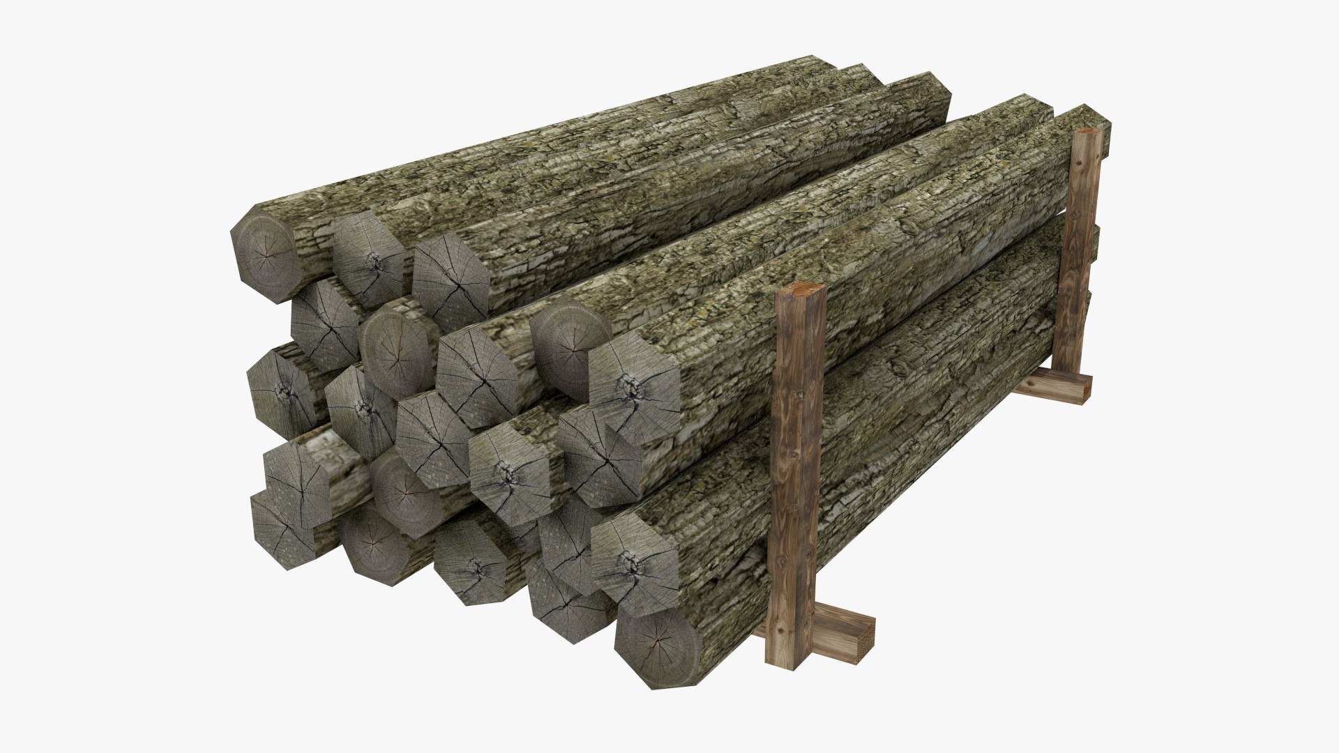Wooden Logs 3d Model
