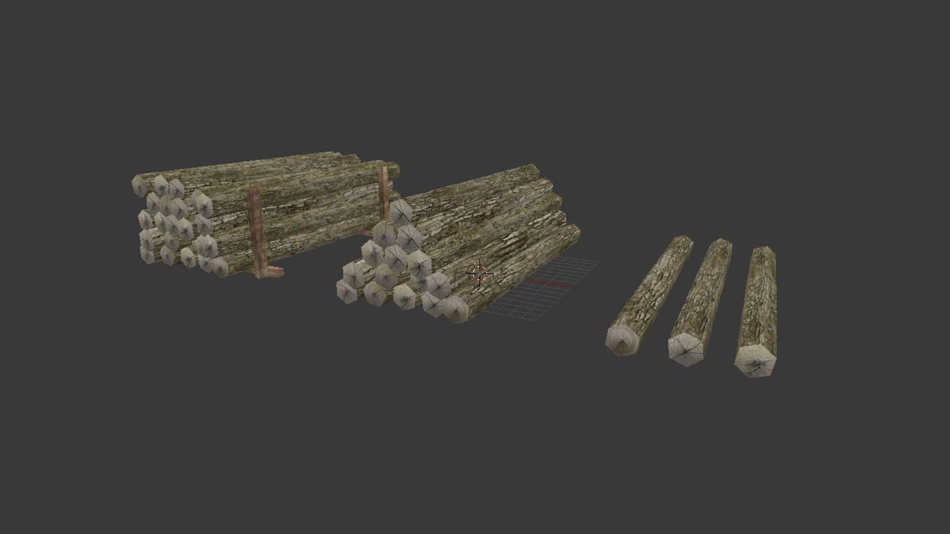 Wooden Logs 3d Model