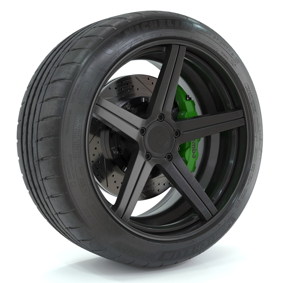3D Michelin Pilot Sport 4s Tire And D2 Forged Rim Model - TurboSquid ...