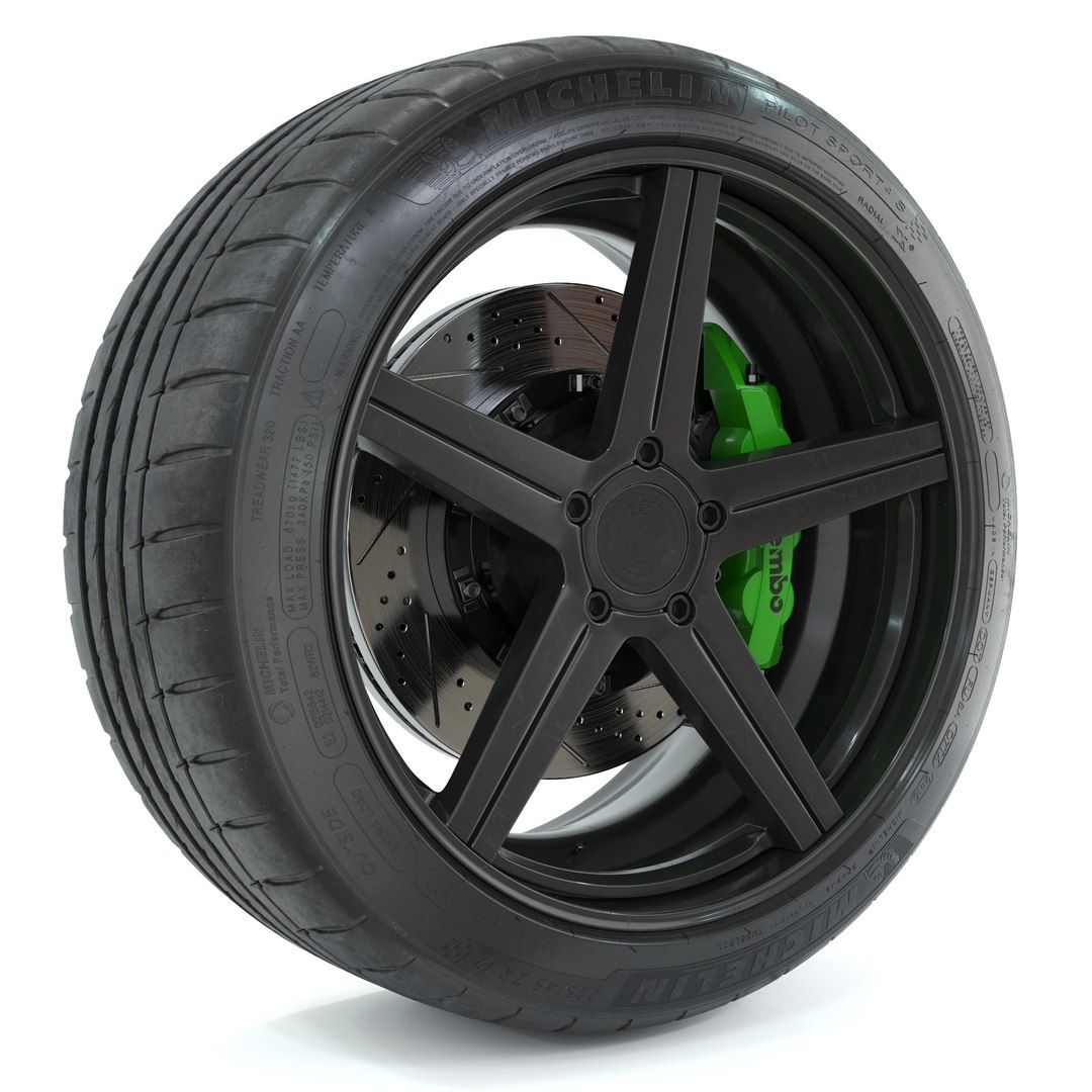 3D Michelin Pilot Sport 4s Tire And D2 Forged Rim Model - TurboSquid ...
