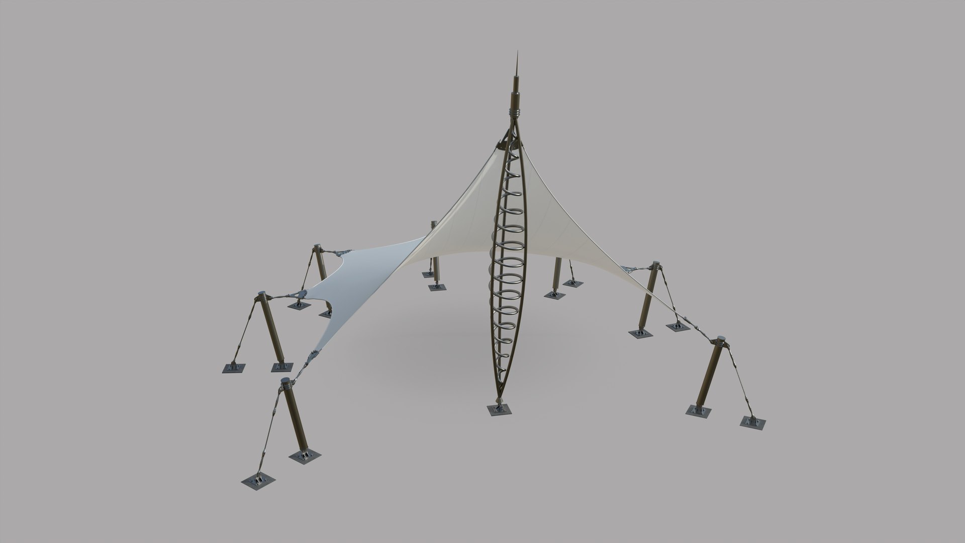 Tensile Structure Design 3D Model - TurboSquid 2263397