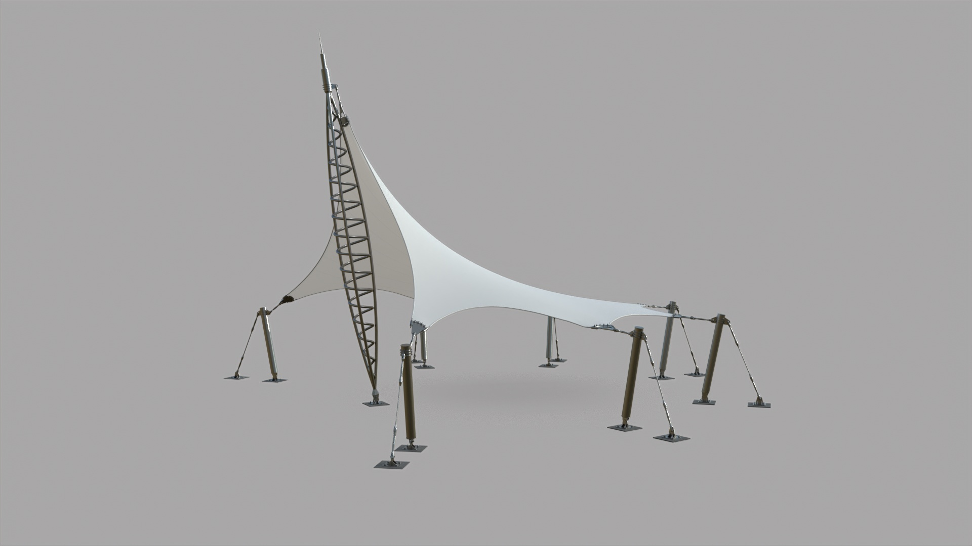 Tensile Structure Design 3D Model - TurboSquid 2263397