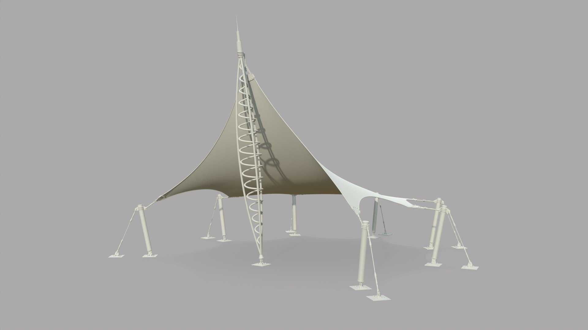Tensile Structure Design 3D Model - TurboSquid 2263397