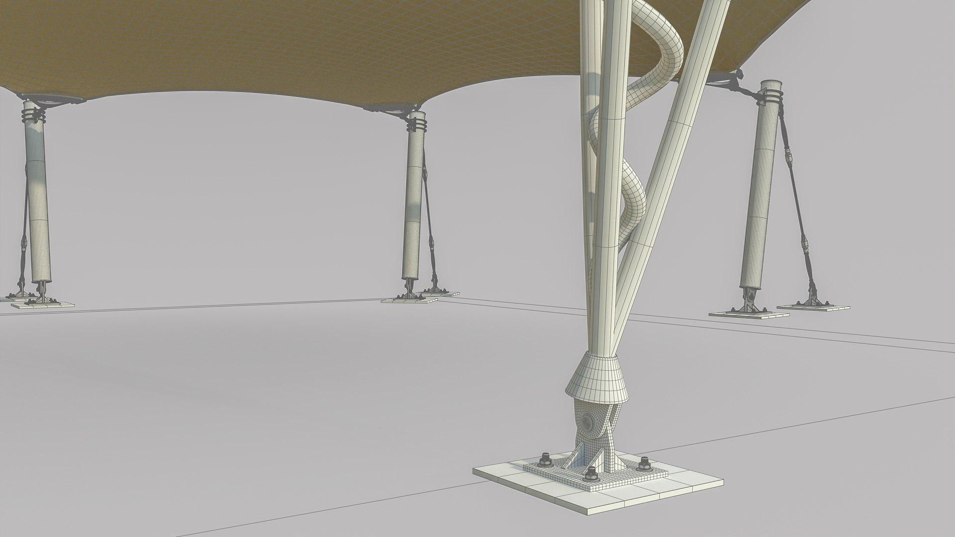 Tensile Structure Design 3D Model - TurboSquid 2263397