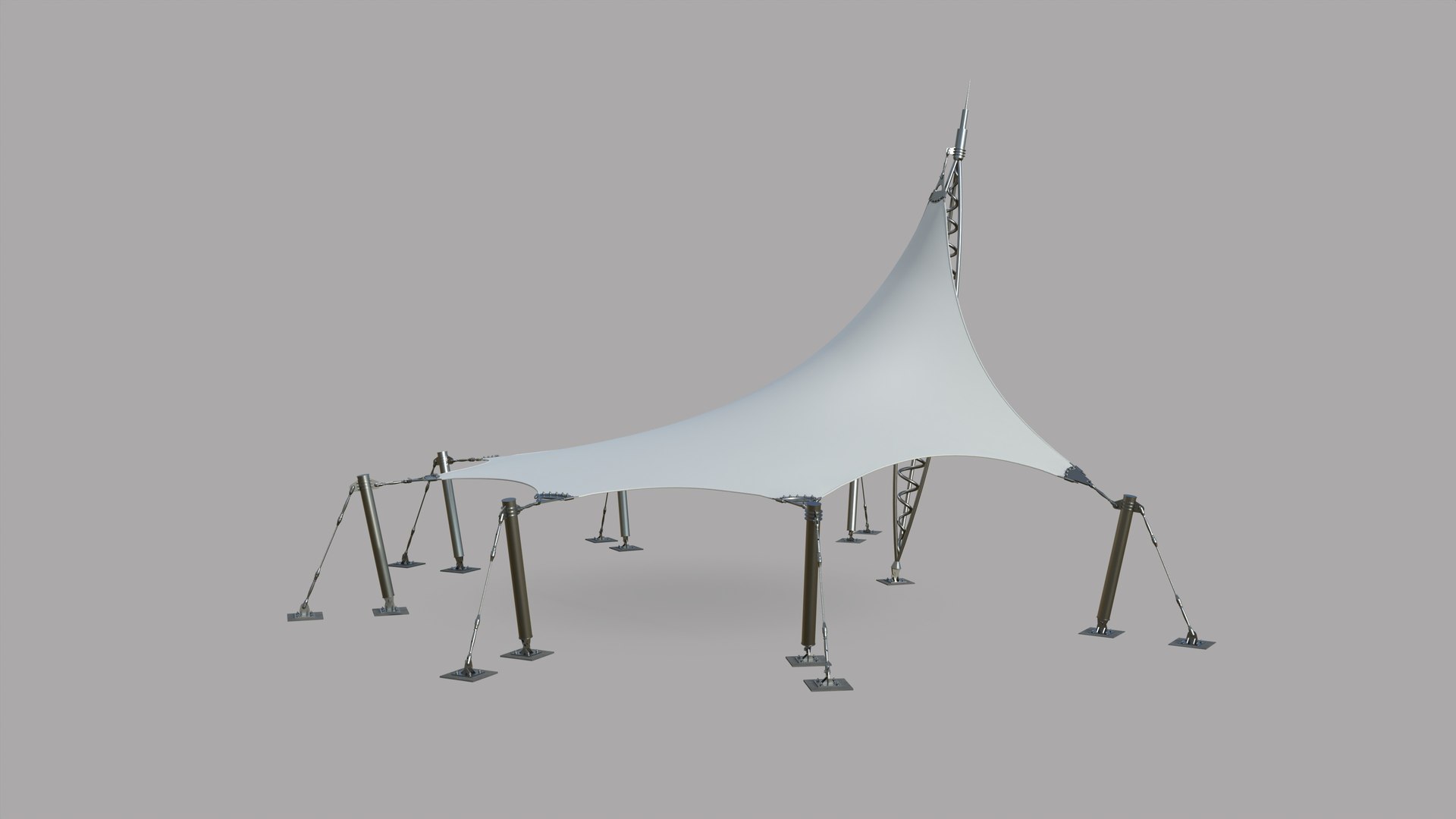 Tensile Structure Design 3D Model - TurboSquid 2263397