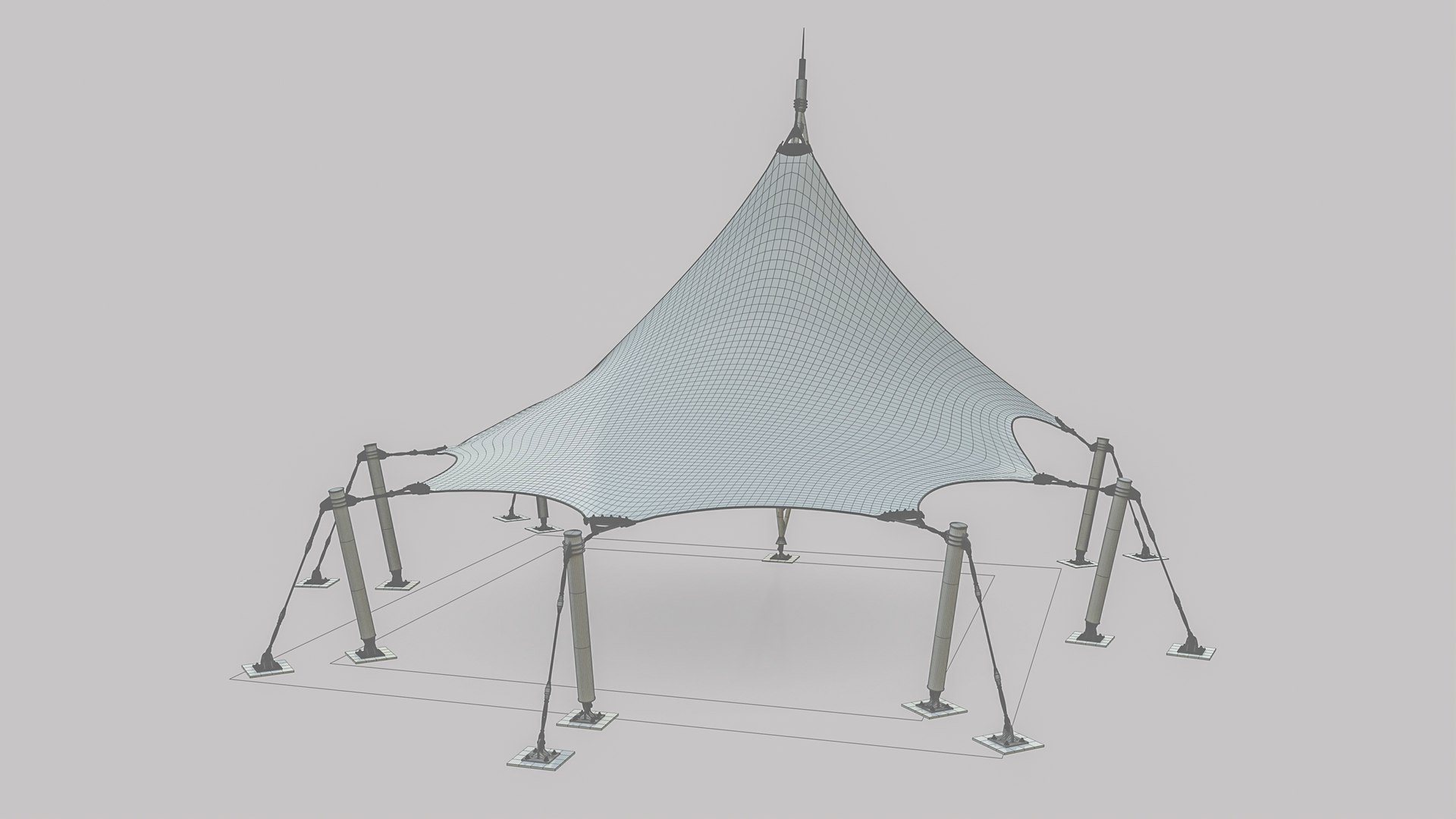 Tensile Structure Design 3D Model - TurboSquid 2263397