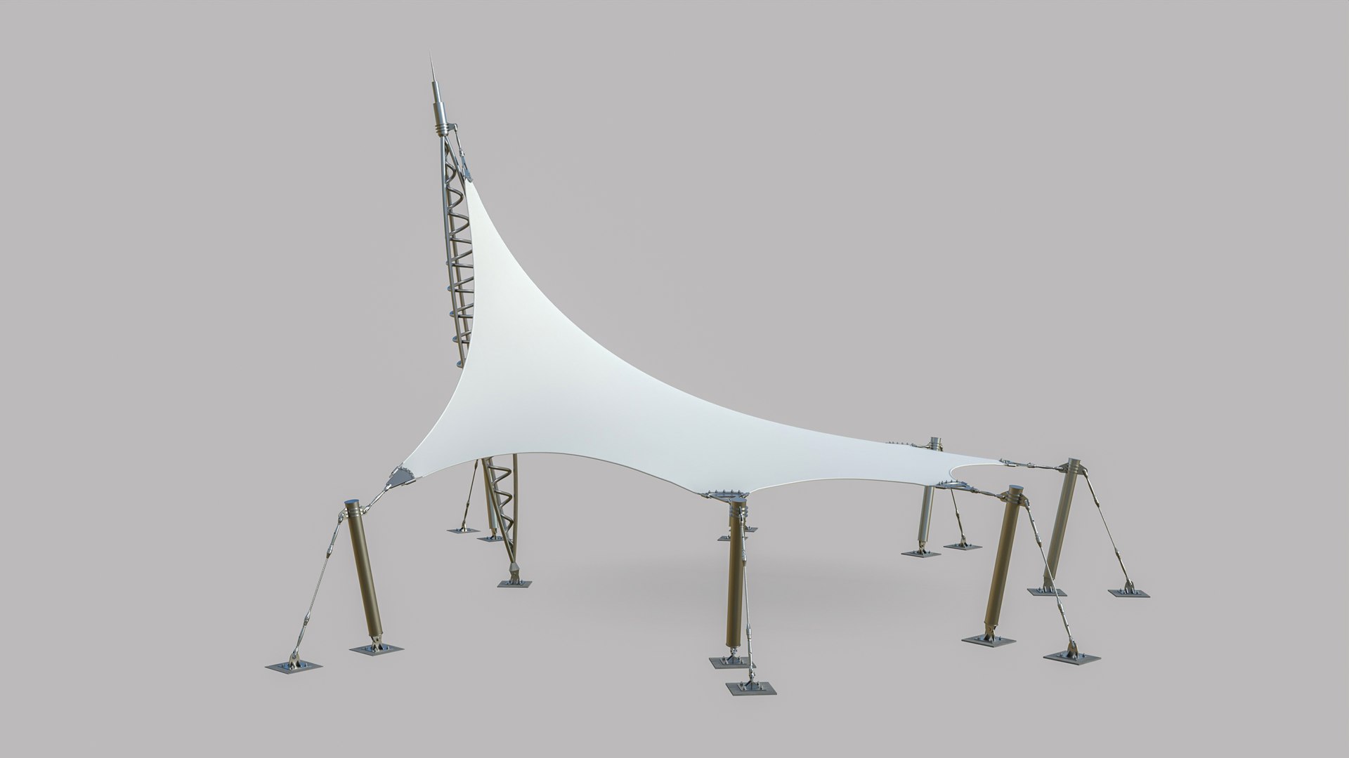 Tensile Structure Design 3D Model - TurboSquid 2263397