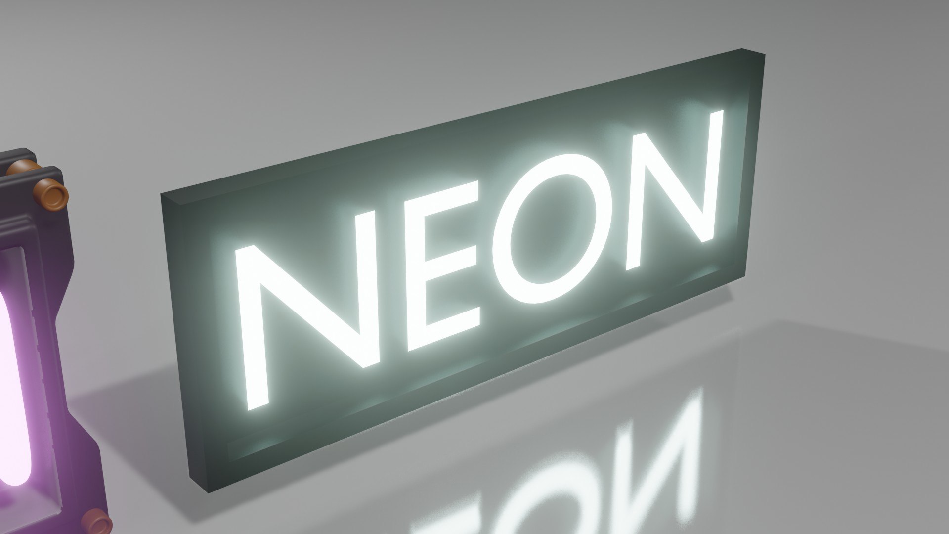 Neon Text 3D Model - TurboSquid 1877508