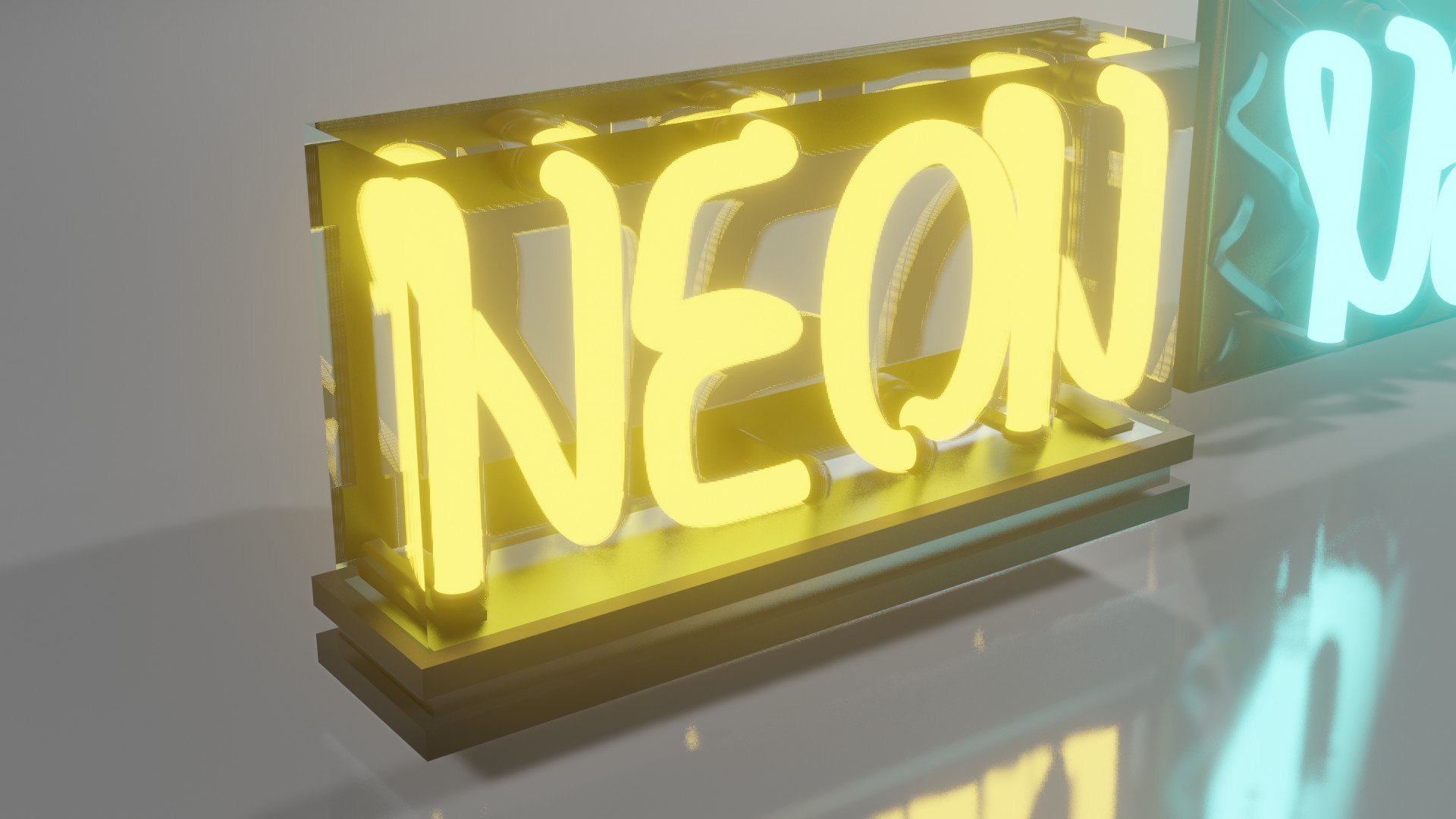 Neon Text 3D Model - TurboSquid 1877508