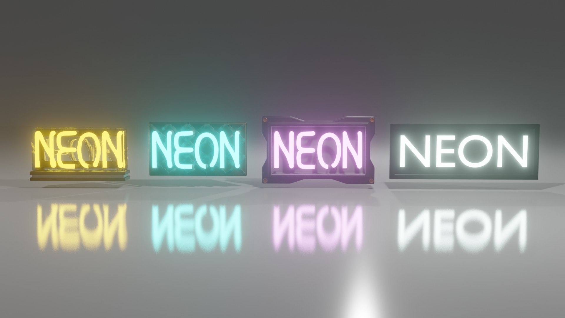 Neon Text 3D Model - TurboSquid 1877508