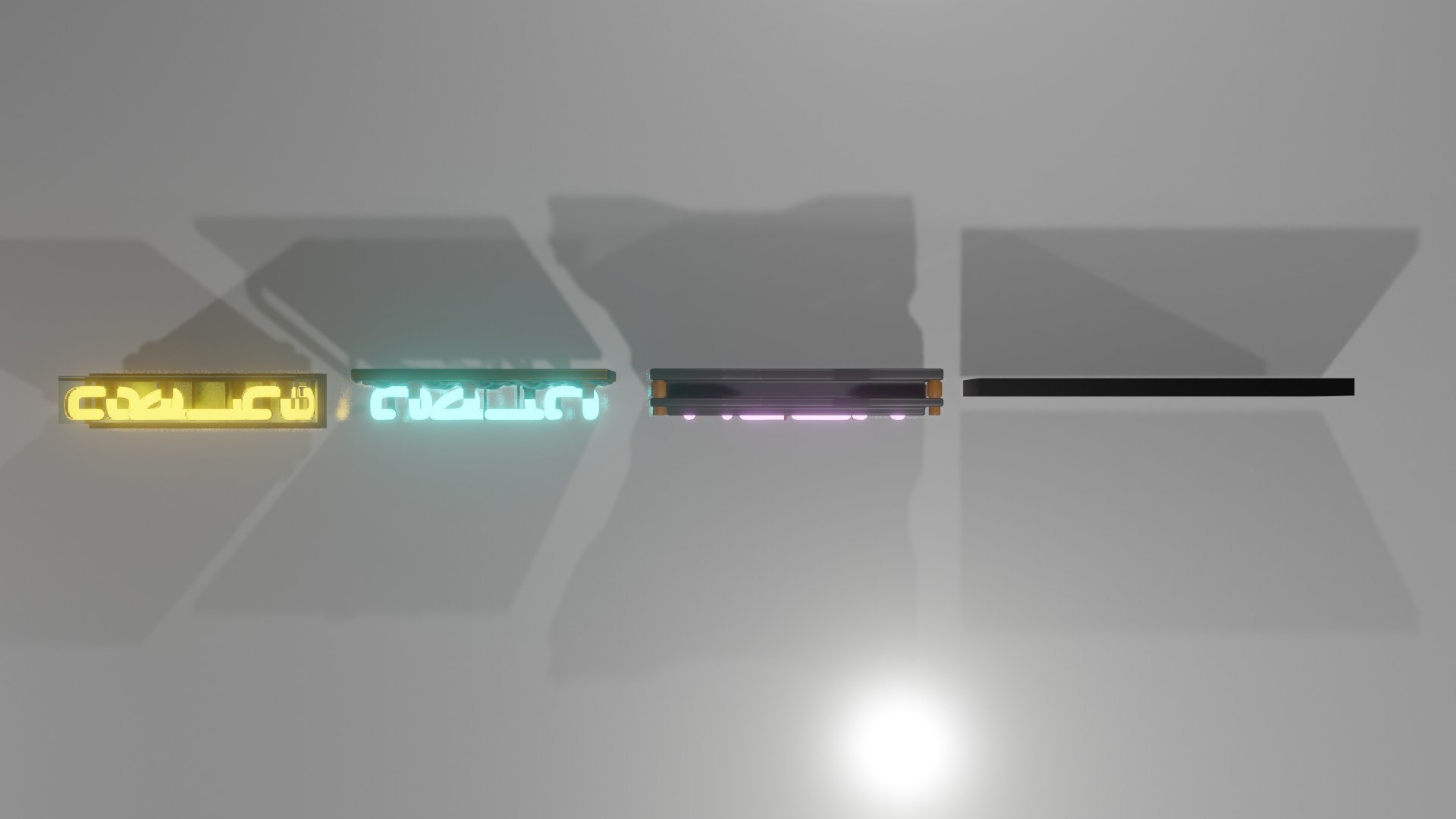 Neon Text 3D Model - TurboSquid 1877508