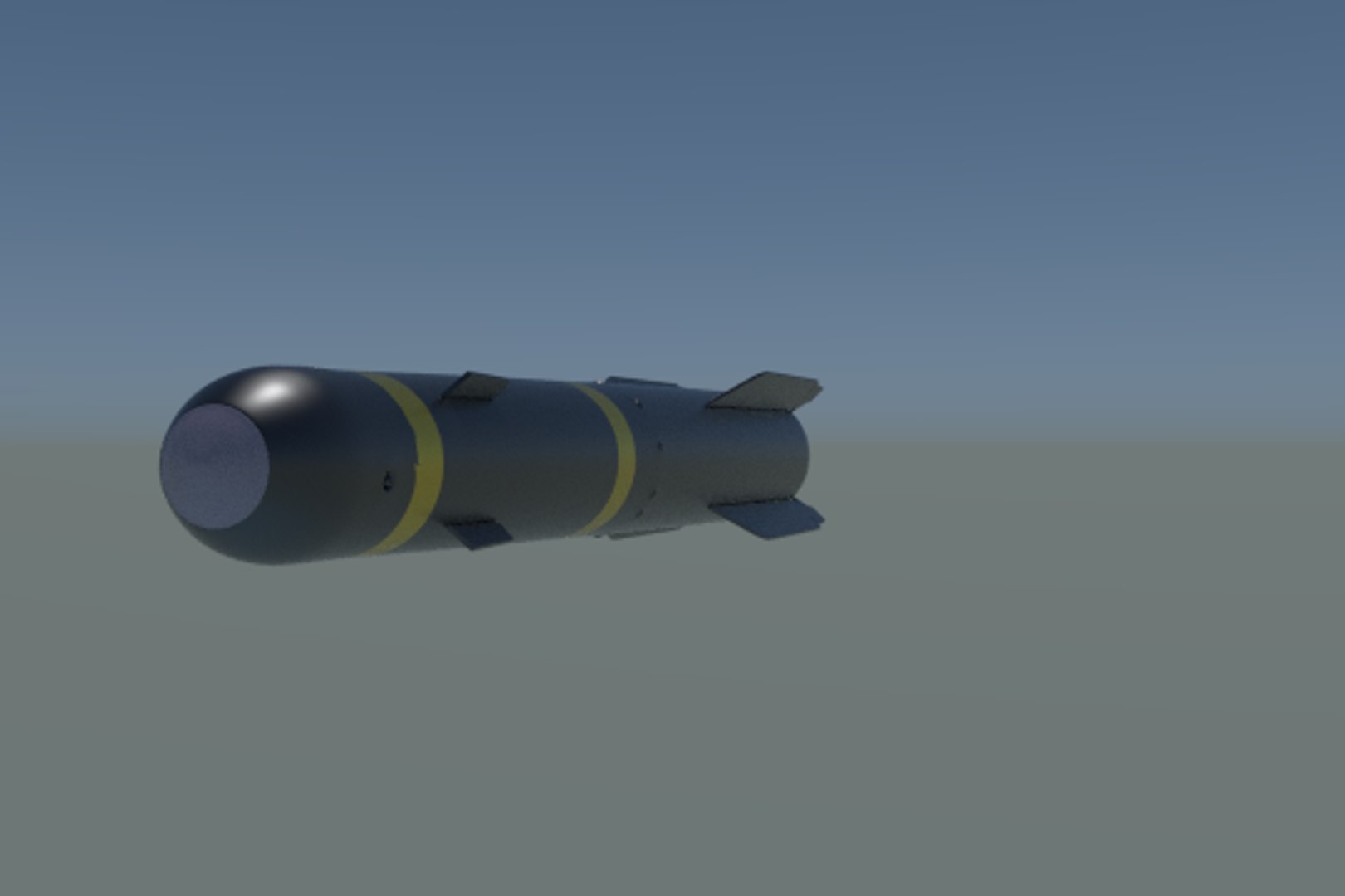3d Hellfire Missile Medium Model