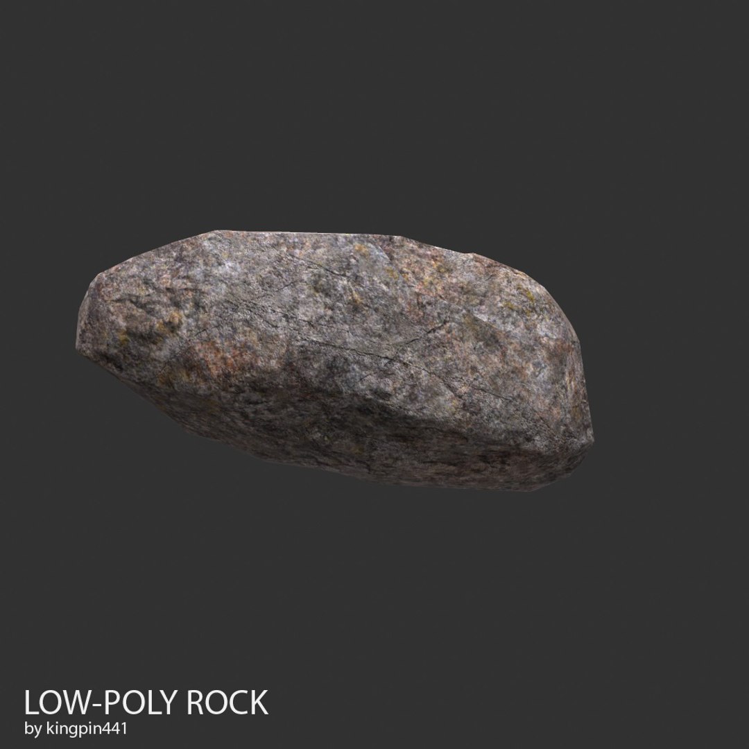3d Low-poly Rock Model