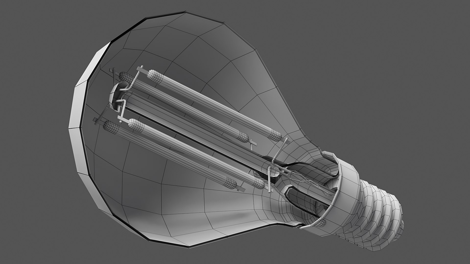 led filament bulb lights 3d model