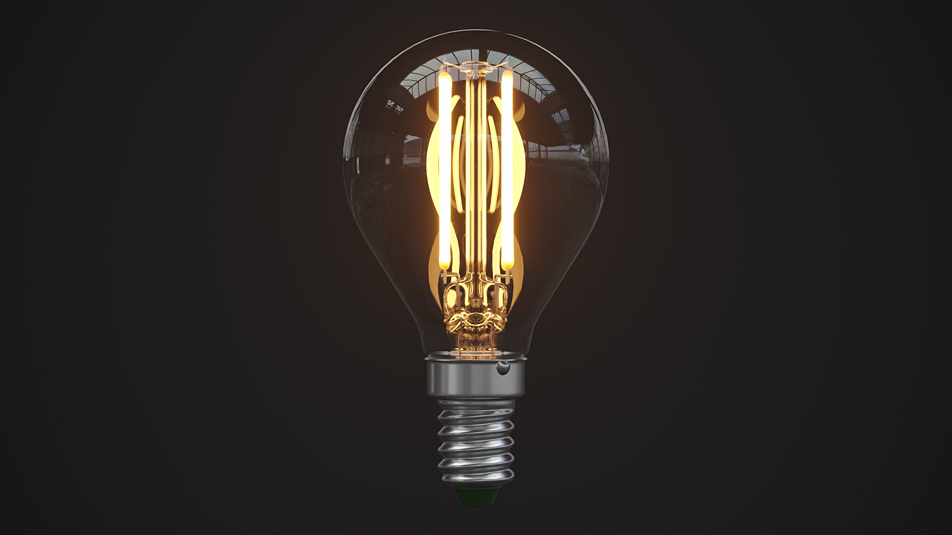 led filament bulb lights 3d model