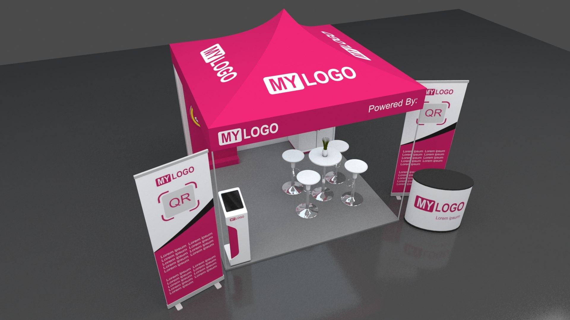 3D Booth 3x3 tent - TurboSquid 2009832