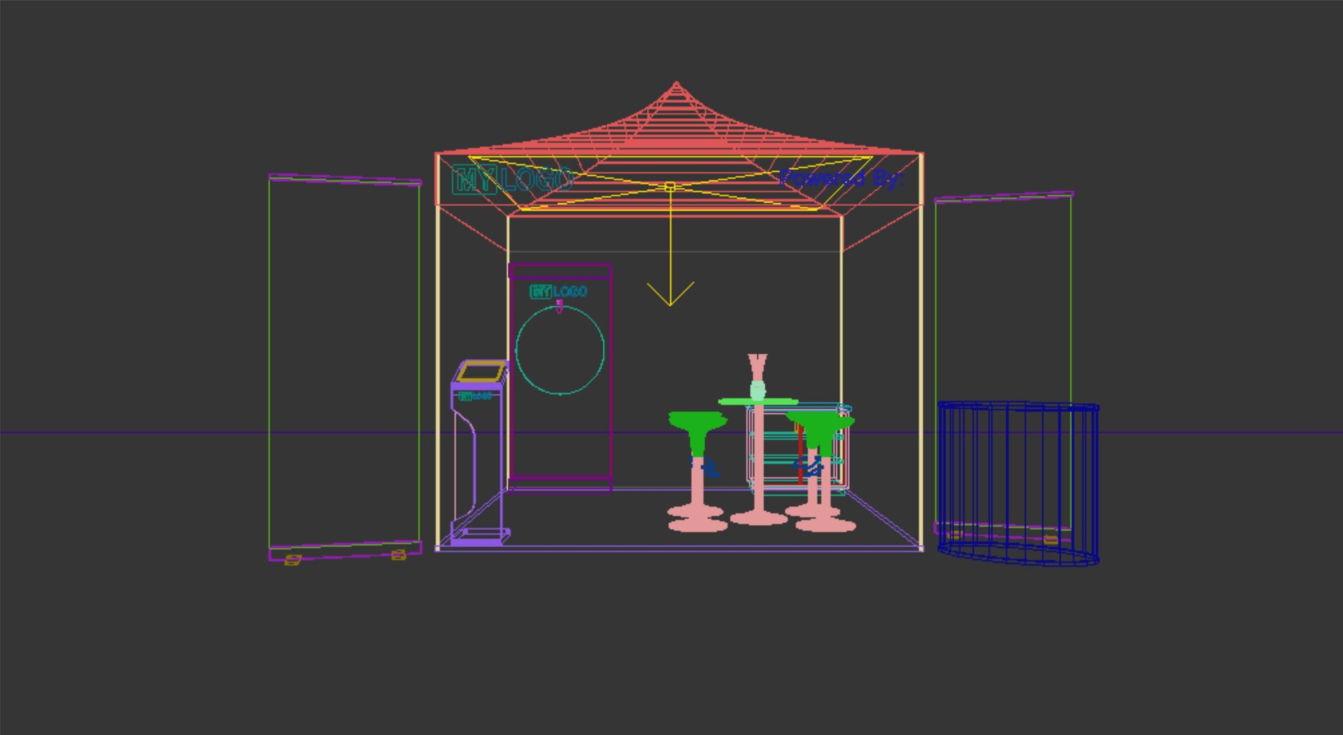 3D Booth 3x3 Tent - TurboSquid 2009832