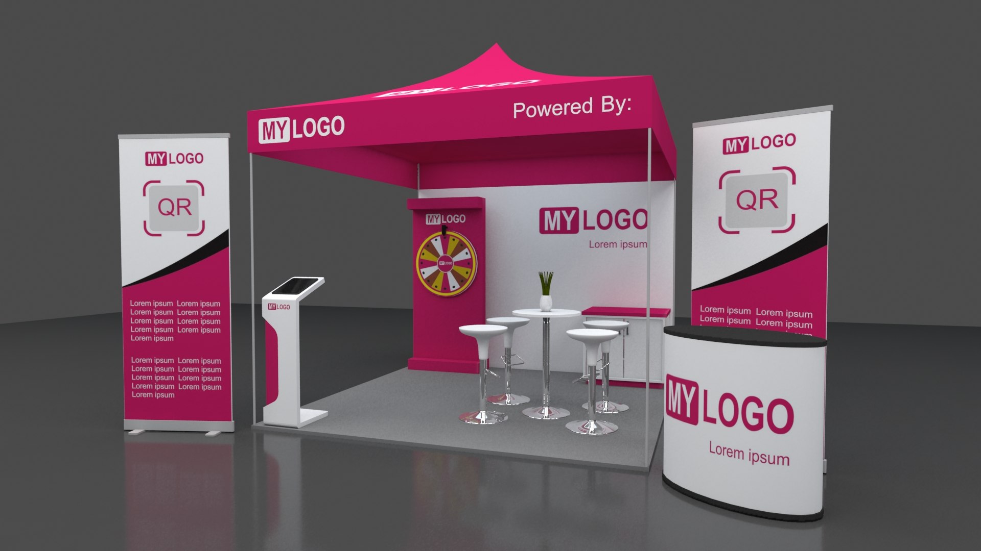 3D Booth 3x3 tent - TurboSquid 2009832